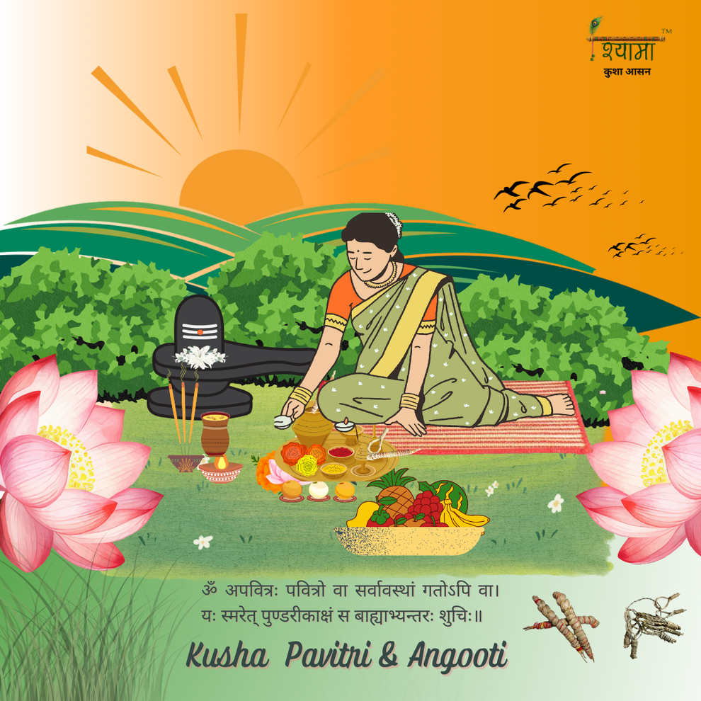 KUSHA PAVITRI & ANGOOTHI KIT – Shyama Kusha Aasan